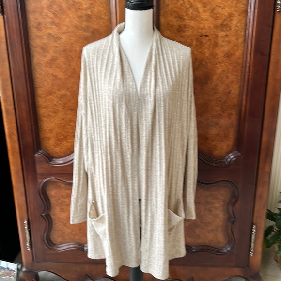 Como Blu | Sweaters | Como Blue Light Tan Open Front Knit Cardigan ...